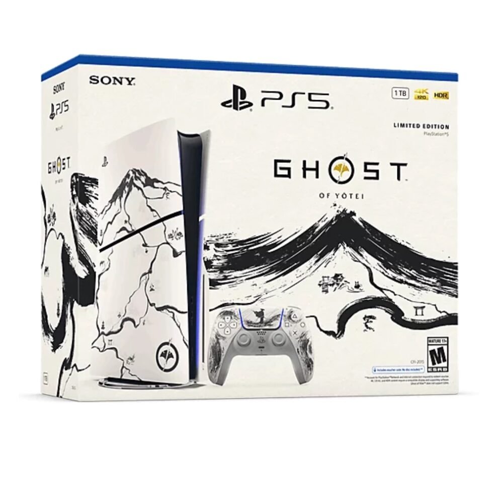 Sony PlayStation 5 Slim Disc Edition Console – Ghost of Yotei Black ...